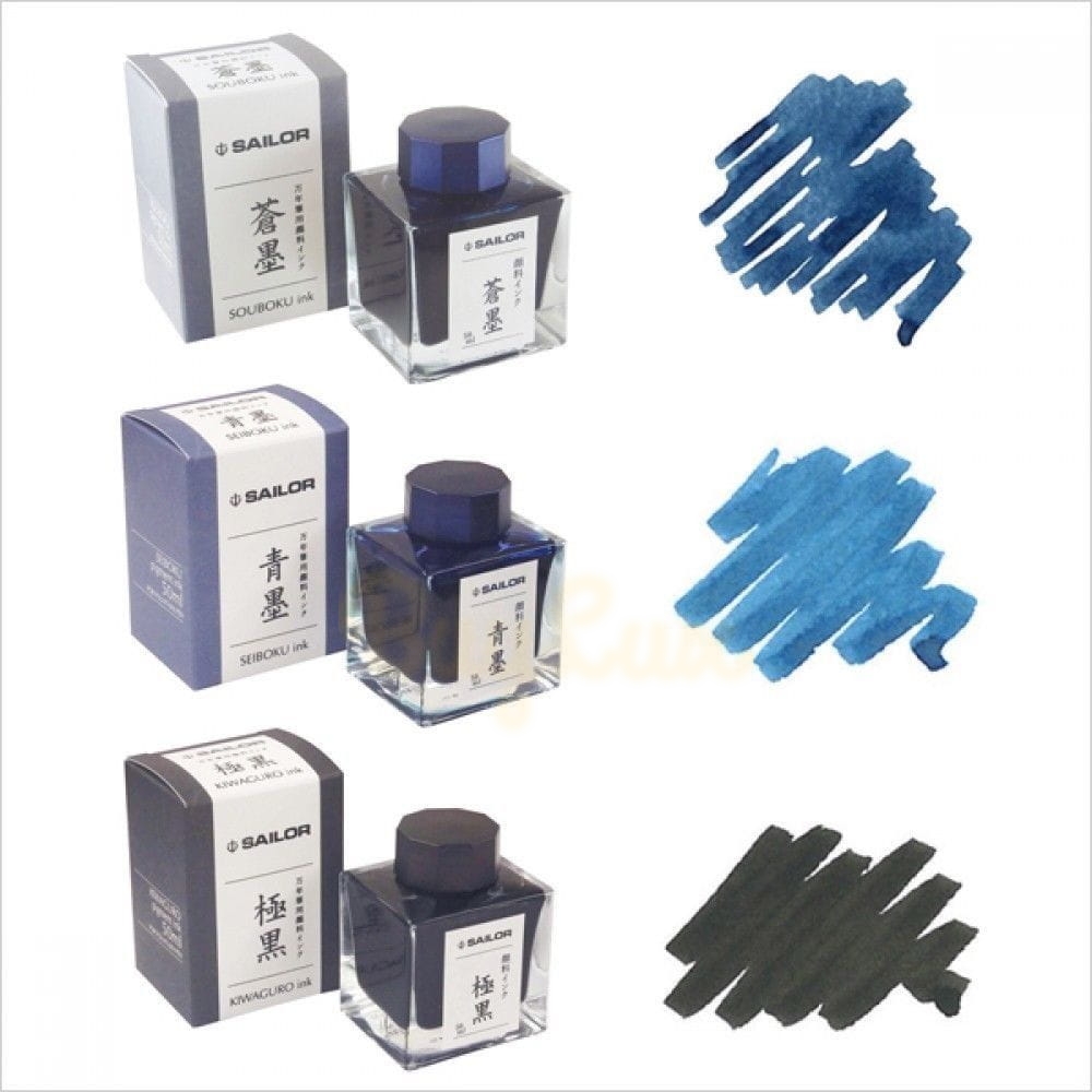 Sailor Atrament Nano Sou-Boku Pigment Ink Niebiesko-Czarny 50ml buyLUX.pl